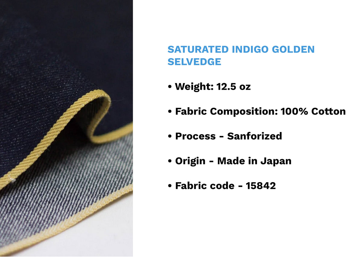 SATURATED INDIGO GOLDEN SELVEDGE. | Nama Denim